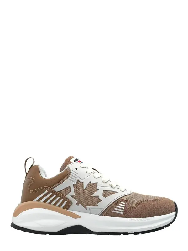 Dsquared2 Logo Patch Panelled Sneakers - Brown