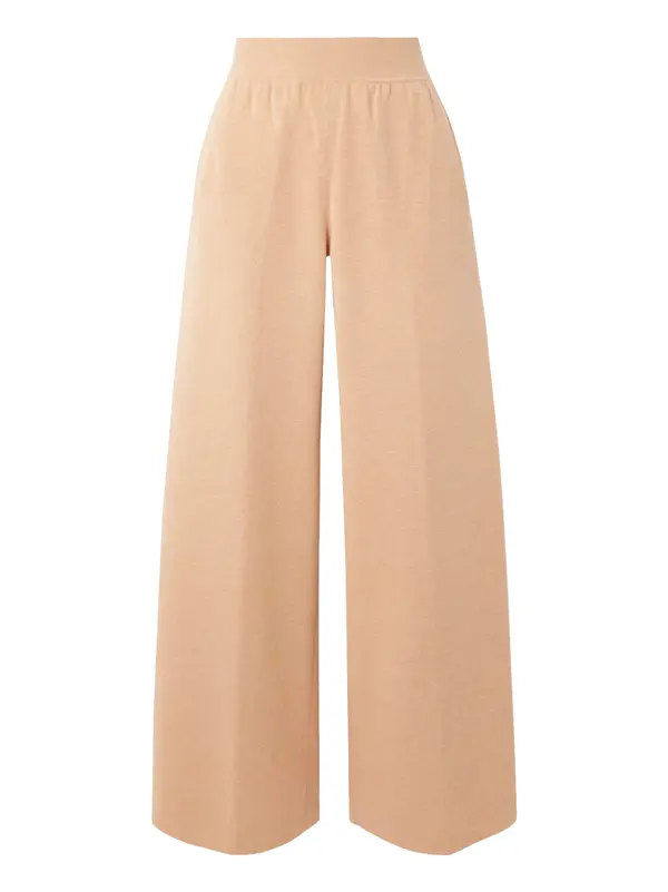 Loro Piana Cashmere And Silk-blend Wide-leg Pants - Neutrals