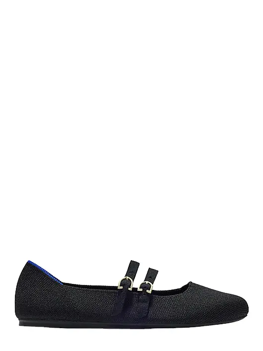 Rothy's The Double Buckle Mary Jane Flats - Black