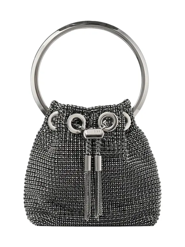 JIMMY CHOO Bon Bon Mini Bucket Bag - Black