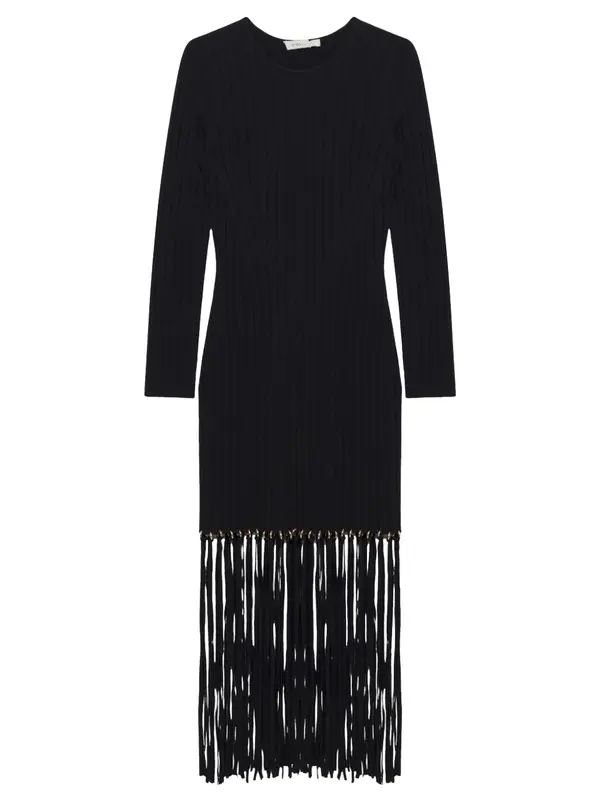 Simkhai Sharron Ribbed Knit Dress - Black