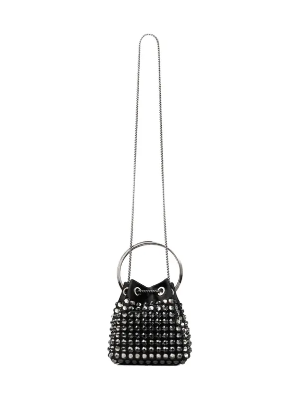 JIMMY CHOO Bon Bon Mini Bucket Bag - Black