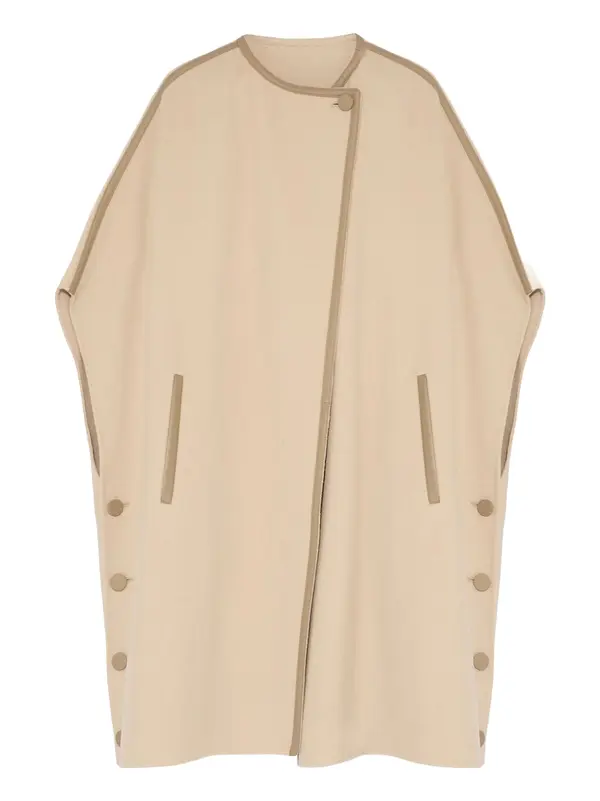 YVES SALOMON Double-layer Cashmere-blend Cape - Neutrals