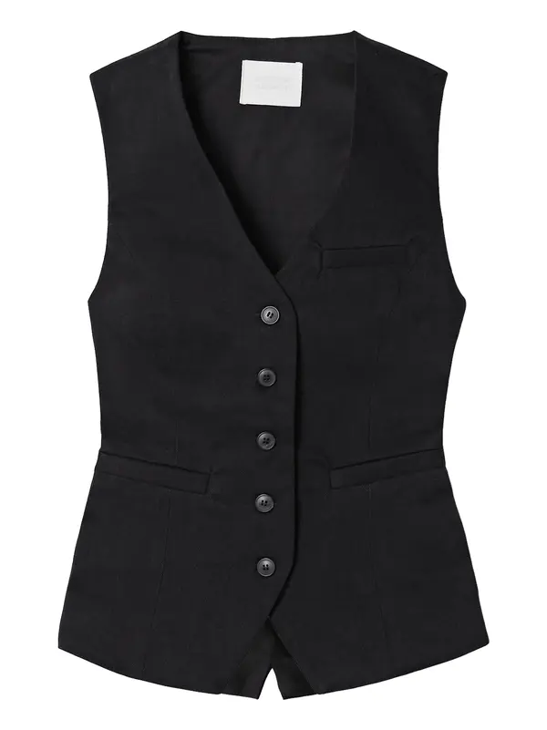 Citizens Of Humanity Jasmin Cotton-twill Vest - Black