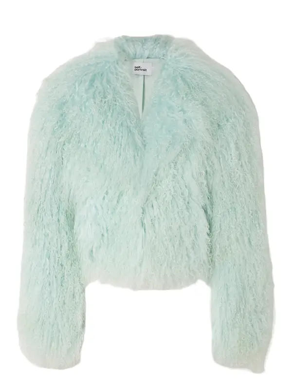 SELF-PORTRAIT Shearling Jacket - Green
