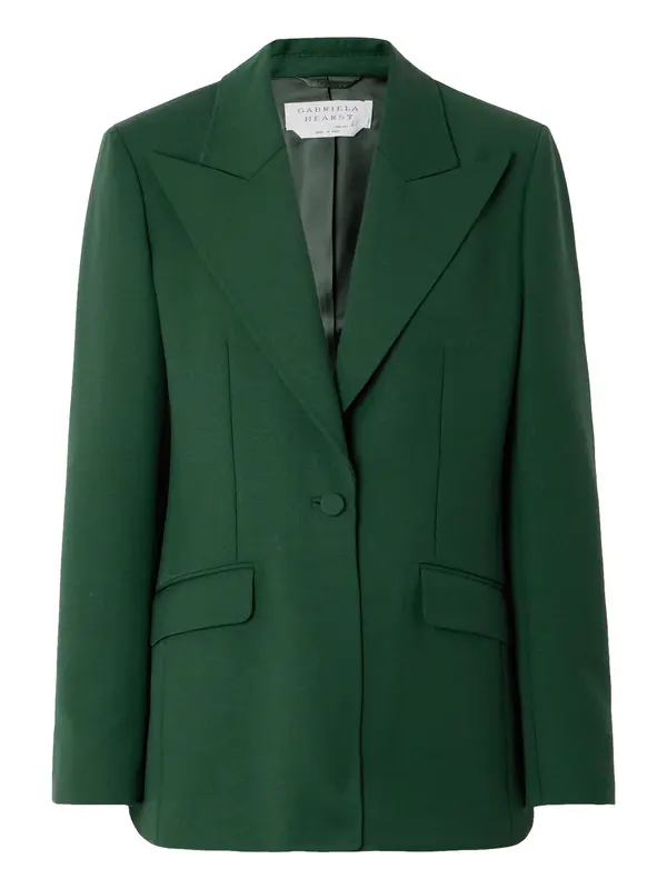 Gabriela Hearst Leiva Wool Blazer - Green