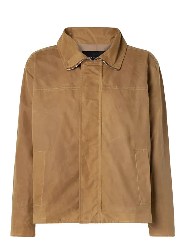 Brandon Maxwell Everett Waxed-cotton Jacket - Brown