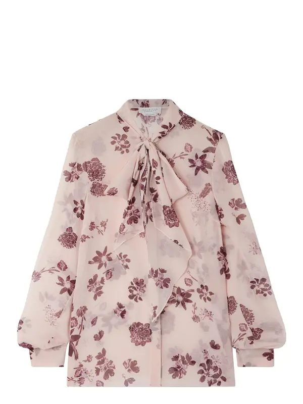 Gabriela Hearst Shildon Floral-print Silk-chiffon Blouse - Pink