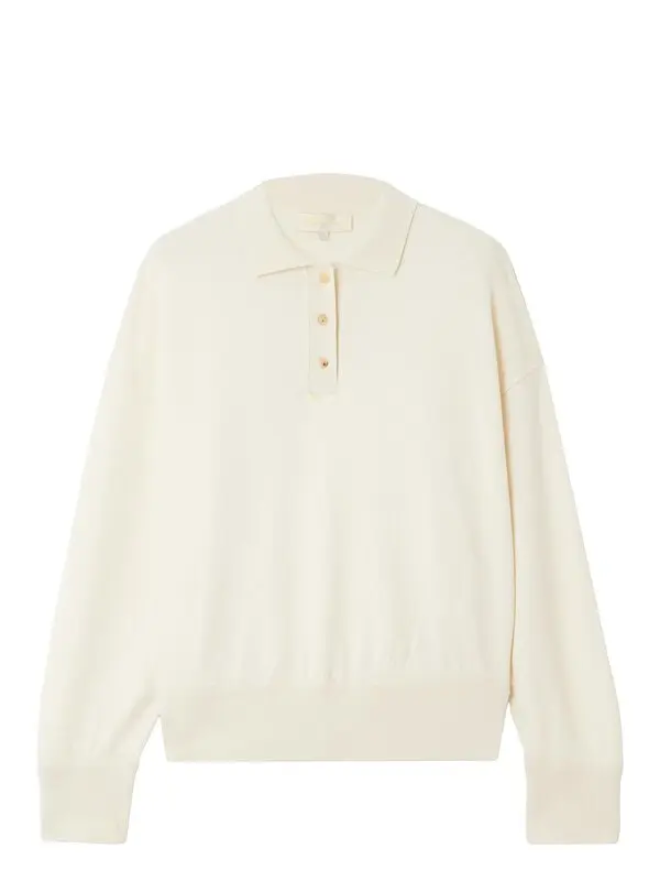 Loro Piana Cocooning Cashmere Polo Sweater - Neutrals