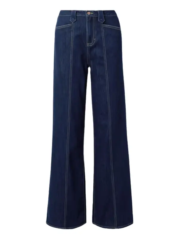Johanna Ortiz Navegar High-rise Wide-leg Jeans - Blue