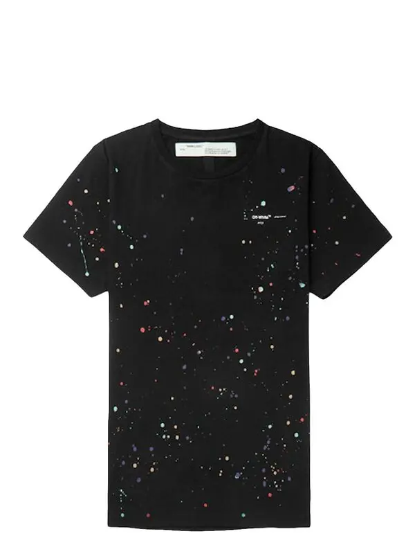 Off-White Paint Splattered T-shirt - Black
