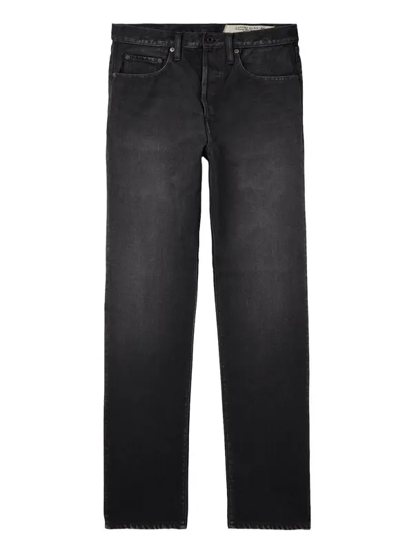 Kapital Monkey Cisco Slim-fit Straight-leg Jeans - Black