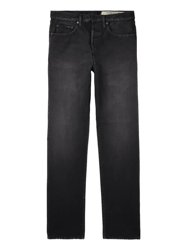 Kapital Monkey Cisco Slim-fit Straight-leg Jeans - Black