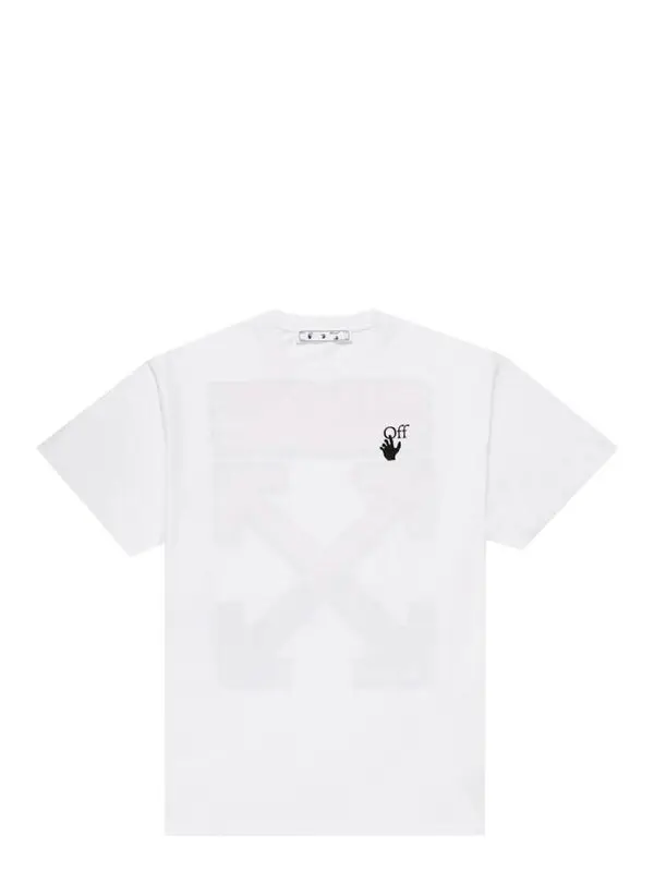 Off-White Off Marker Short Sleeve Over Tee Shirt - White/red