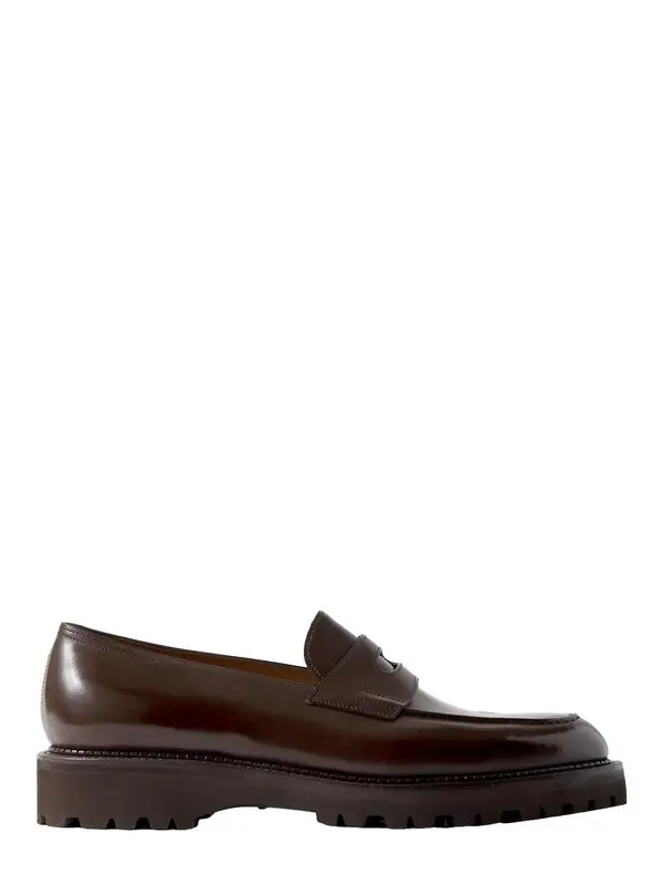 John Lobb Lopez New Standard Penny Loafers - Brown