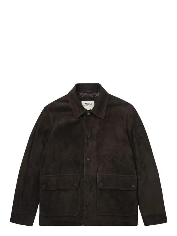 VALSTAR Paul Padded Suede Jacket - Brown