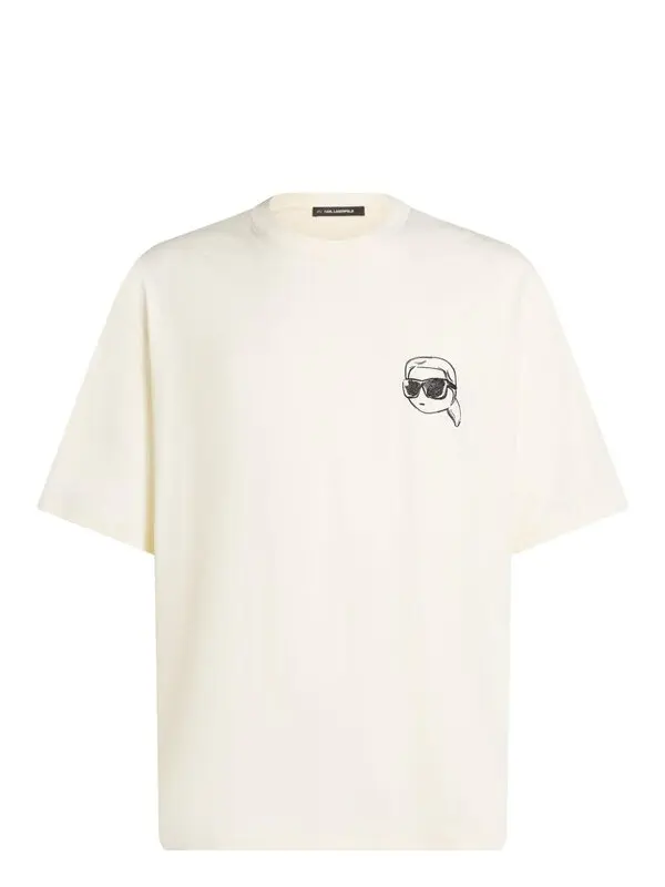 Karl Lagerfeld Ikon-patch T-shirt - White