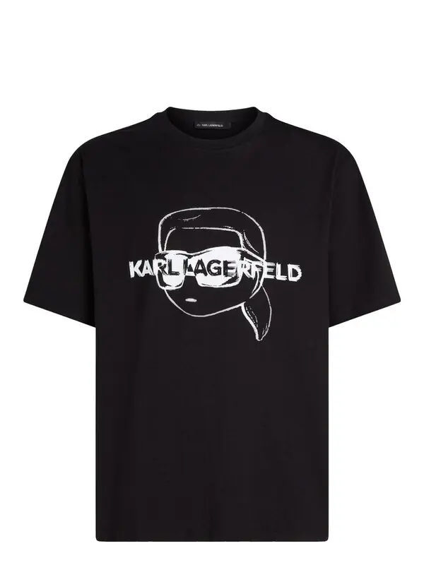 Karl Lagerfeld Ikon-patch T-shirt - Black