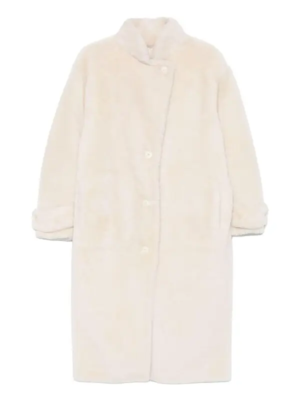 YVES SALOMON Shearling Coat - White