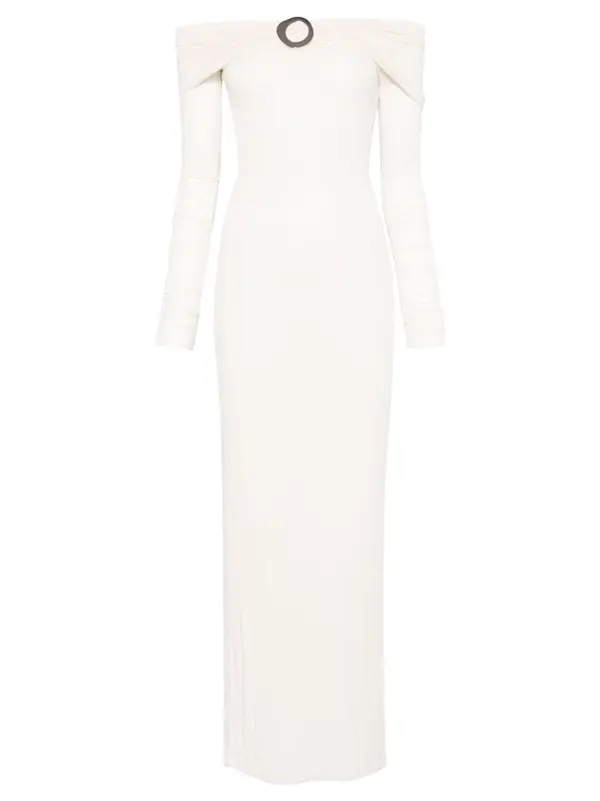MANURI Amara Buckle Dress - White