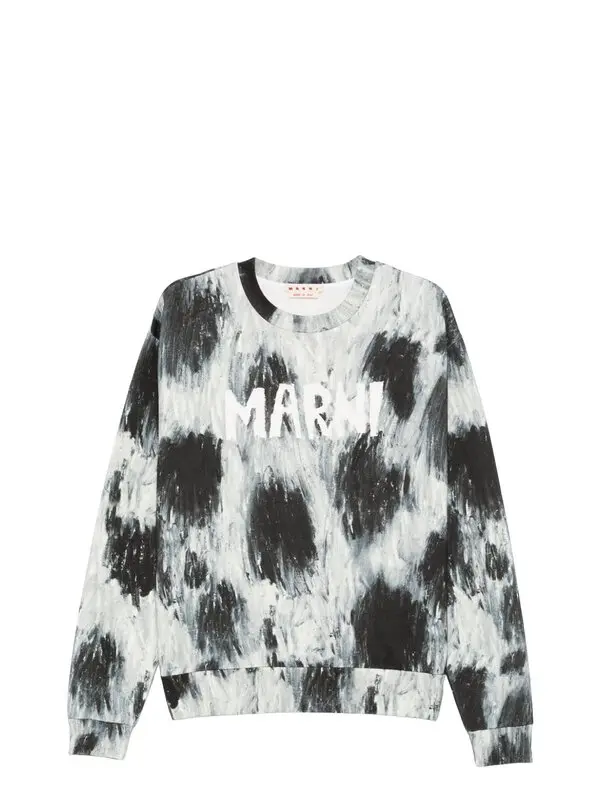 Marni Scribble-logo Sweatshirt - Grey