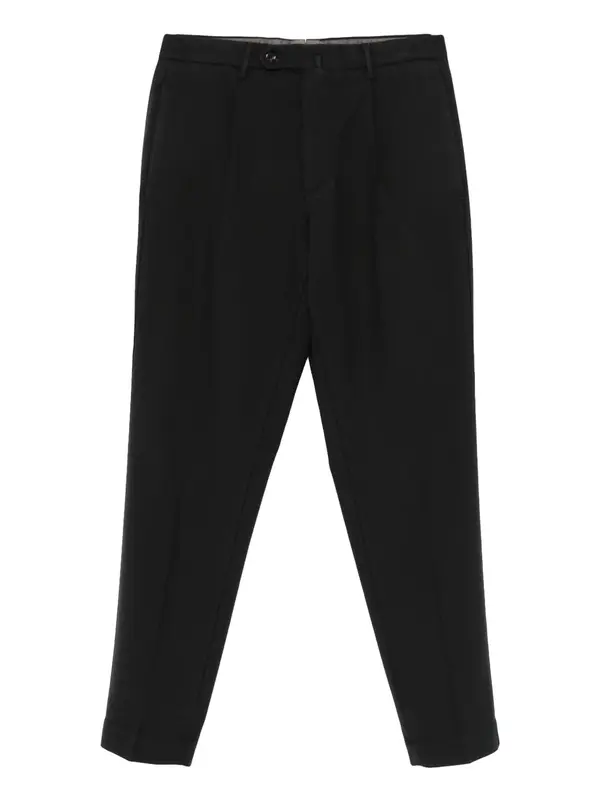 DELL'OGLIO Pleated Tailored Trousers - Black