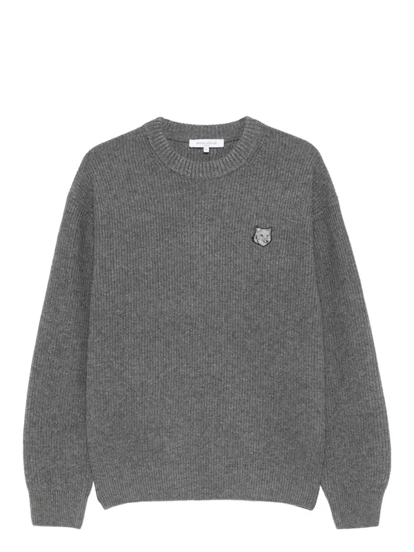 Maison Kitsuné Bold Fox Head-patch Sweater - Grey