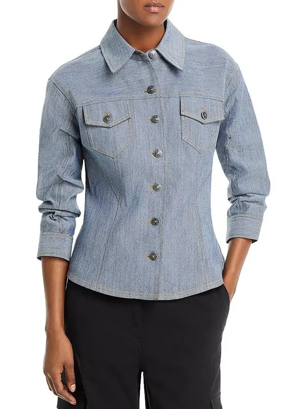 Cinq À Sept Denim Shirt Jacket - Light Indigo