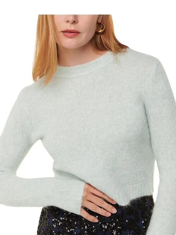 Whistles Dorrie Fluffy Knit Sweater - Mint