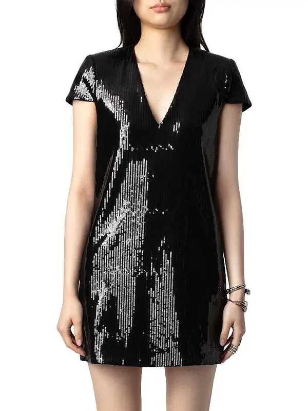 Zadig&Voltaire Rashu Sequined Mini Dress - Noir