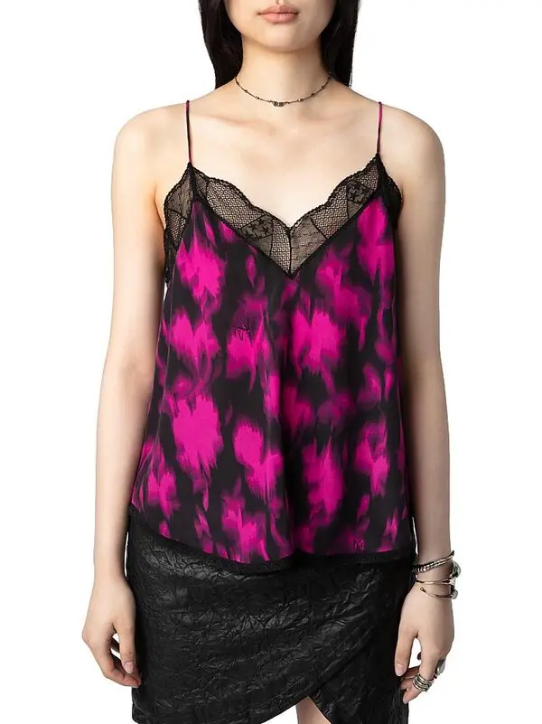 Zadig&Voltaire Christy Silk Printed Cami - Noir