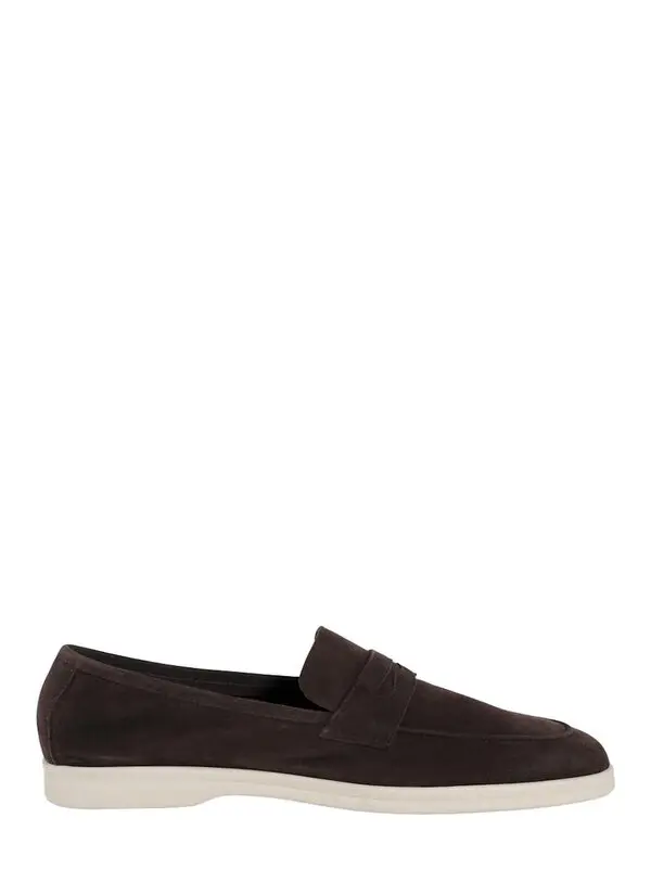 SOPHIQUE Essenziale Suede Penny Loafers - Brown