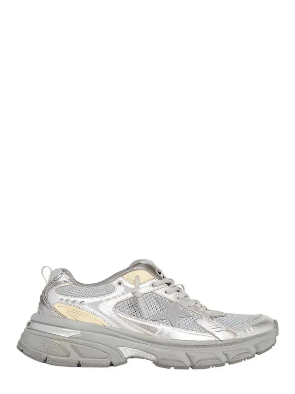 GOLDEN GOOSE Lightstar Runner Sneakers - Silver/gold