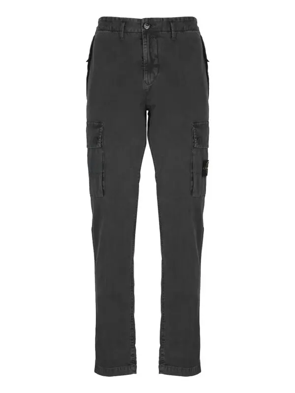 Stone Island Cotton Cargo Trousers - Grey