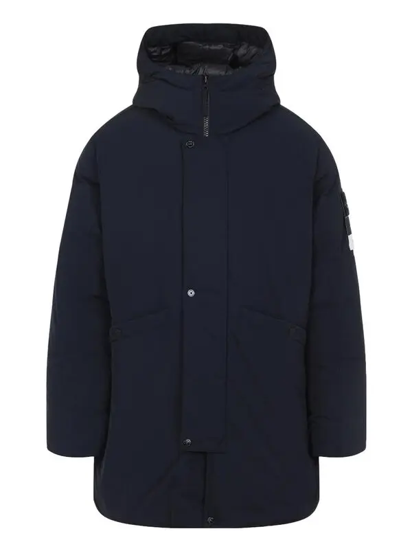 Stone Island Long Parka - Blue