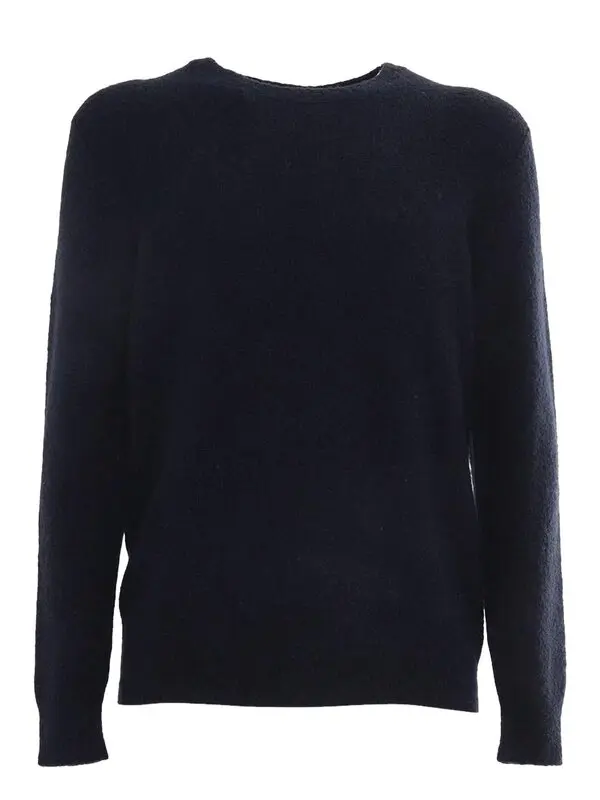 Fedeli Crew-neck Long Sleeve Sweater - Blue