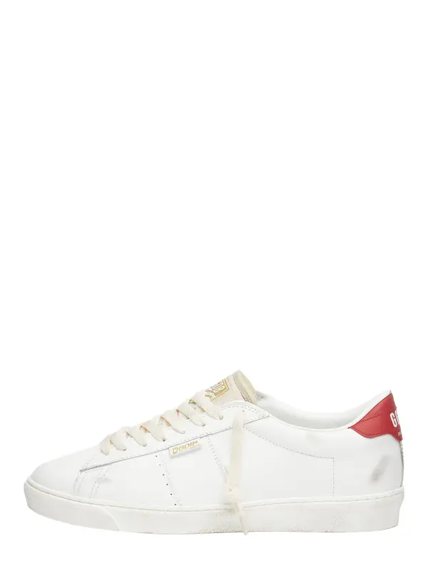 Golden Goose Matchstar Leather Sneaker - White/red