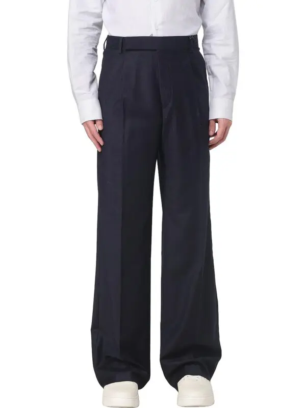 Emporio Armani Wide Leg Tailored Trousers - Blue