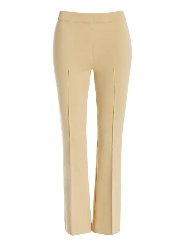 HIGH SPORT Kick Stretch-cotton Knit Cropped Flared Pants - Neutral