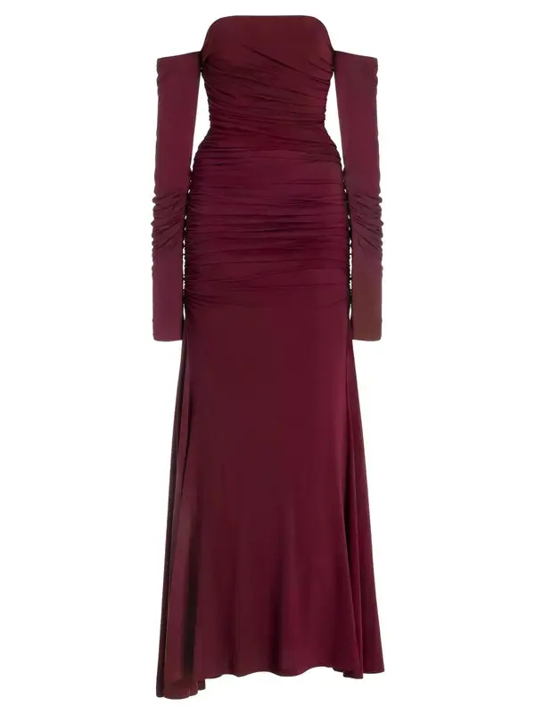 Tove Ina Long Sleeve Dress - Burgundy