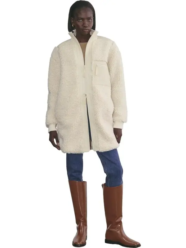 Everlane Teddy Fleece Jacket - Birch