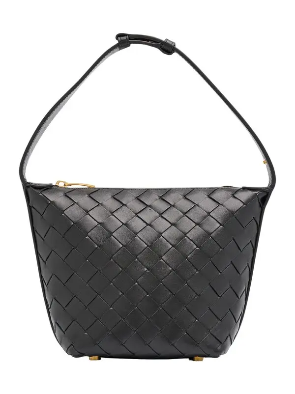 Bottega Veneta Intrecciato Top Handle Bag - Black