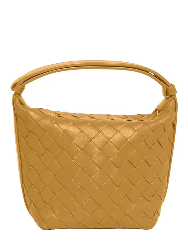 Bottega Veneta Intrecciato Top Handle Bag - Dark Praline
