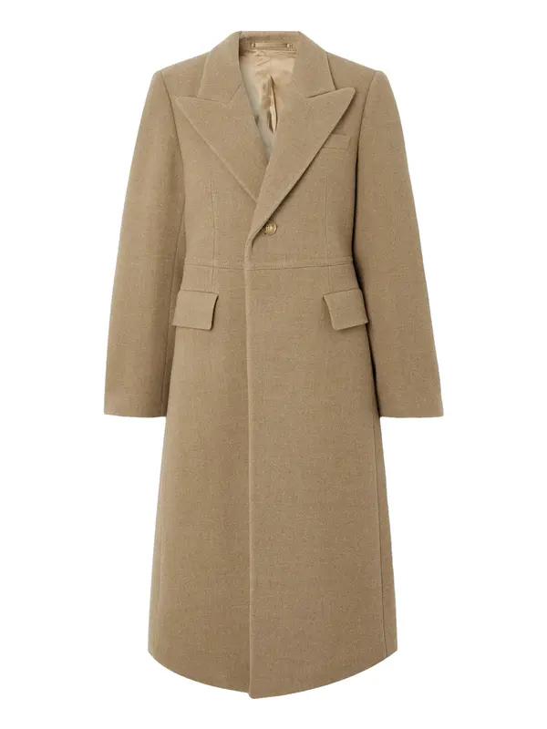 Burberry Wool And Silk-blend Tailored Coat - Neutrals