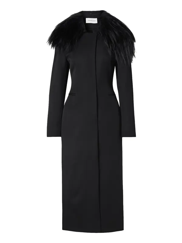 16Arlington Alotta Shearling-trimmed Coat - Black
