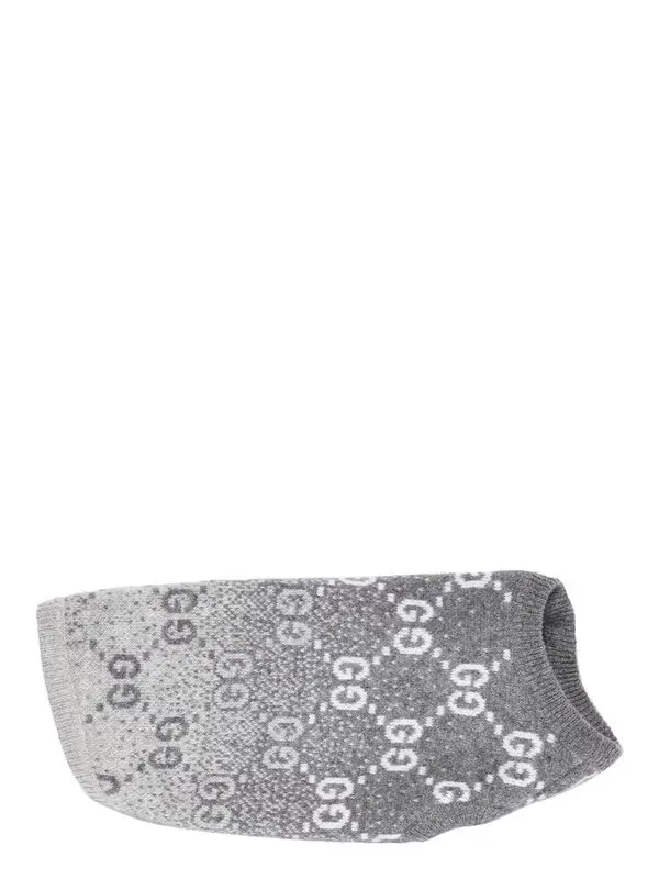 Gucci Gg Wool Jacquard Pet Sweater - Grey