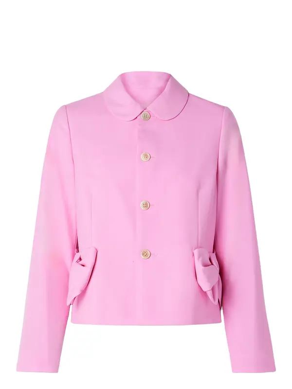 Comme Des Garçons Bow-embellished Jacket - Pink