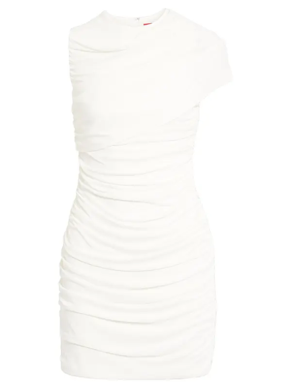 Halston Sarina Ruched Mini Dress - Ivory