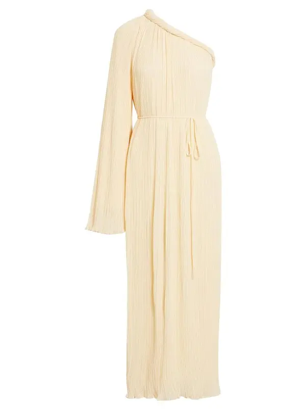 Rachel Gilbert Crio One-sleeve Maxi Dress - Cream