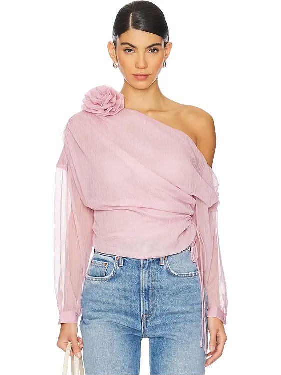 LOVERS AND FRIENDS Asha One Shoulder Top - Pink